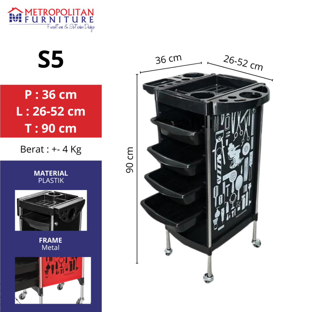 Jual Rak salon facial rak troli barbershop troley | Shopee Indonesia