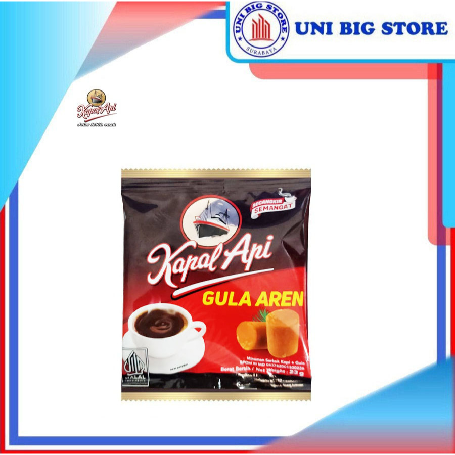 Jual Kapal Api Kopi Gula Aren Bubuk 23 gr 10 Sachet Coffee Powder ...
