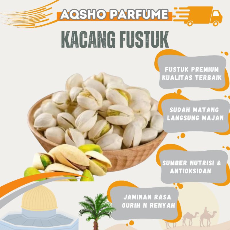 Jual Kacang Pistachio / Fustuk Khas Arab, Pistacio Kulit Putih, Fustuk 1kg, 500gram, 250gram ...