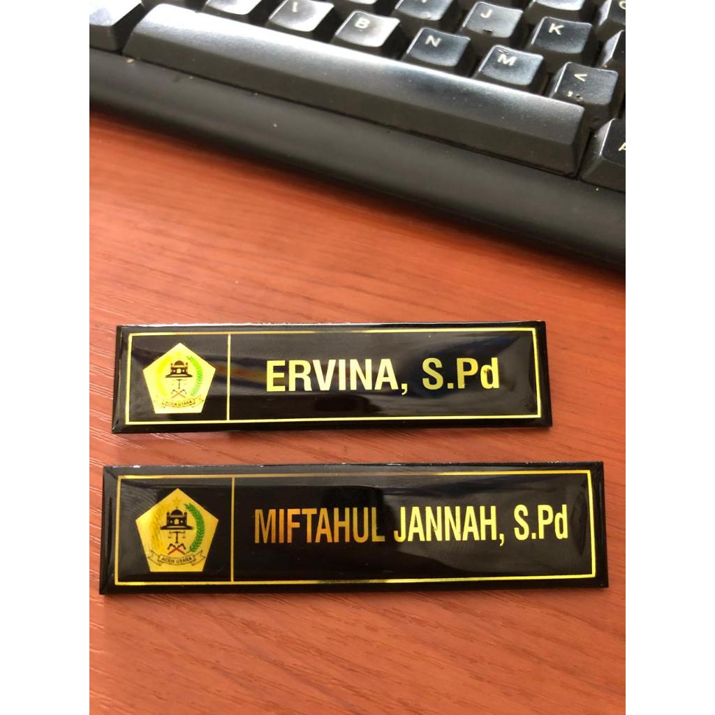 Jual PAPAN NAMA KUNINGAN RESIN PENITI / MAGNET - NAME TAG KUNINGAN DAN ...