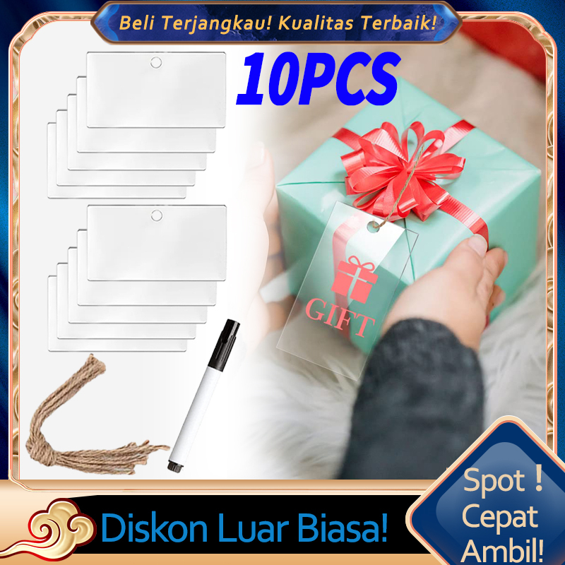Jual 10PCS Klip Label Papan Acrylic Untuk Penyimpanan Tanda Papan ...