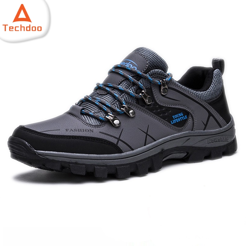Jual Techdoo Sepatu Hiking Pria Sepatu Olahraga Tahan Air Luar Ruangan Hiking Shoes Kekinian ...
