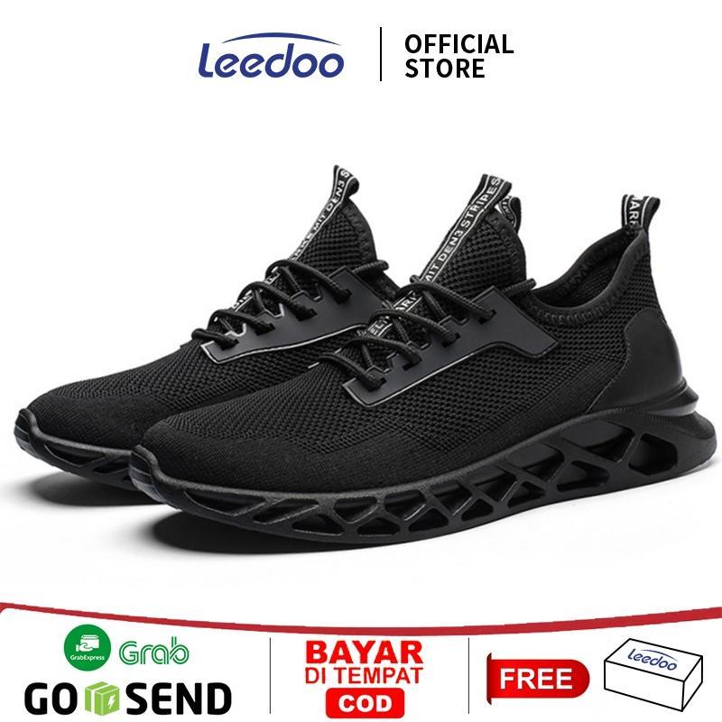 Jual Leedoo Sepatu Running Pria Sepatu Pria Casual Sneakers Sport Shoes Hitam MR206 | Shopee ...