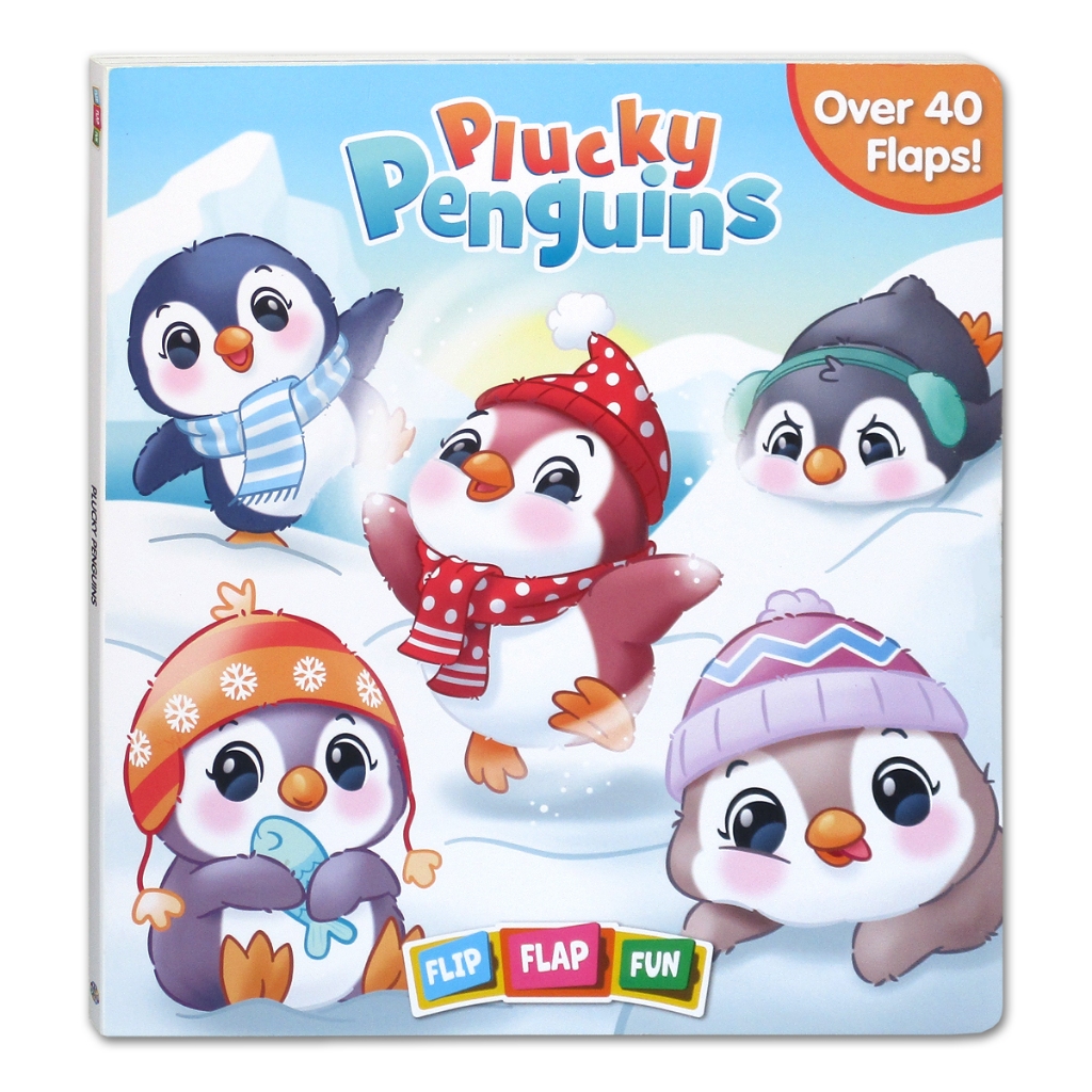 Jual Piucky Penguins Flip Flap Fun Board Book Over 40 Flaps! [Phidal ...