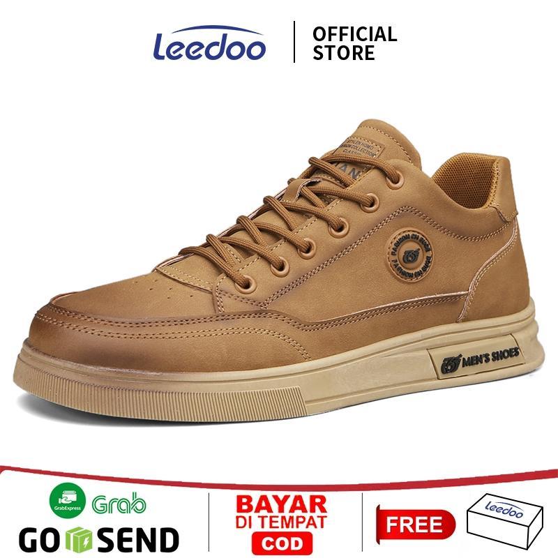 Jual Leedoo Sepatu Kulit Pria Kerja Sepatu Sneakers Cowok Casual Fashion Sport Shoes Kekinian ...