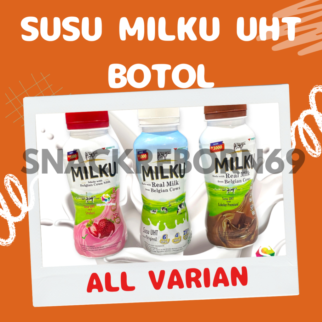 Jual Milku Susu UHT Botol All Varian 200 ml | Shopee Indonesia