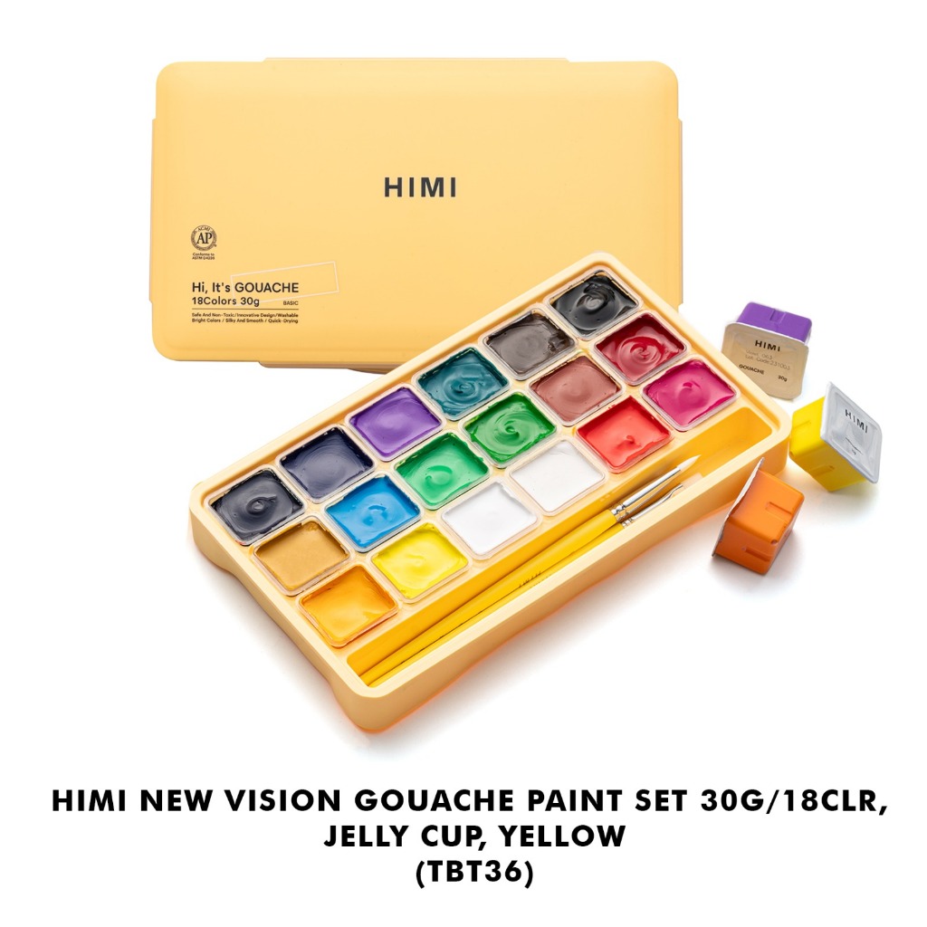 Jual MIYA HIMI Gouache Paint Set 30 G Isi 18 Colors Jelly Cup New ...