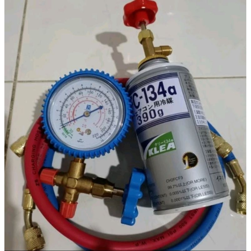 Jual PAKET ALAT PENGISIAN PENDINGIN KULKAS AC ( SINGEL MANIFOLD+R134a ...