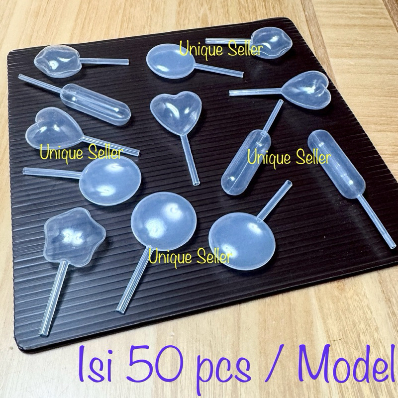 Jual [Isi50] Pipet Fla Vla Puding Kue Plastik Kapsul Hati Love Bulat ...