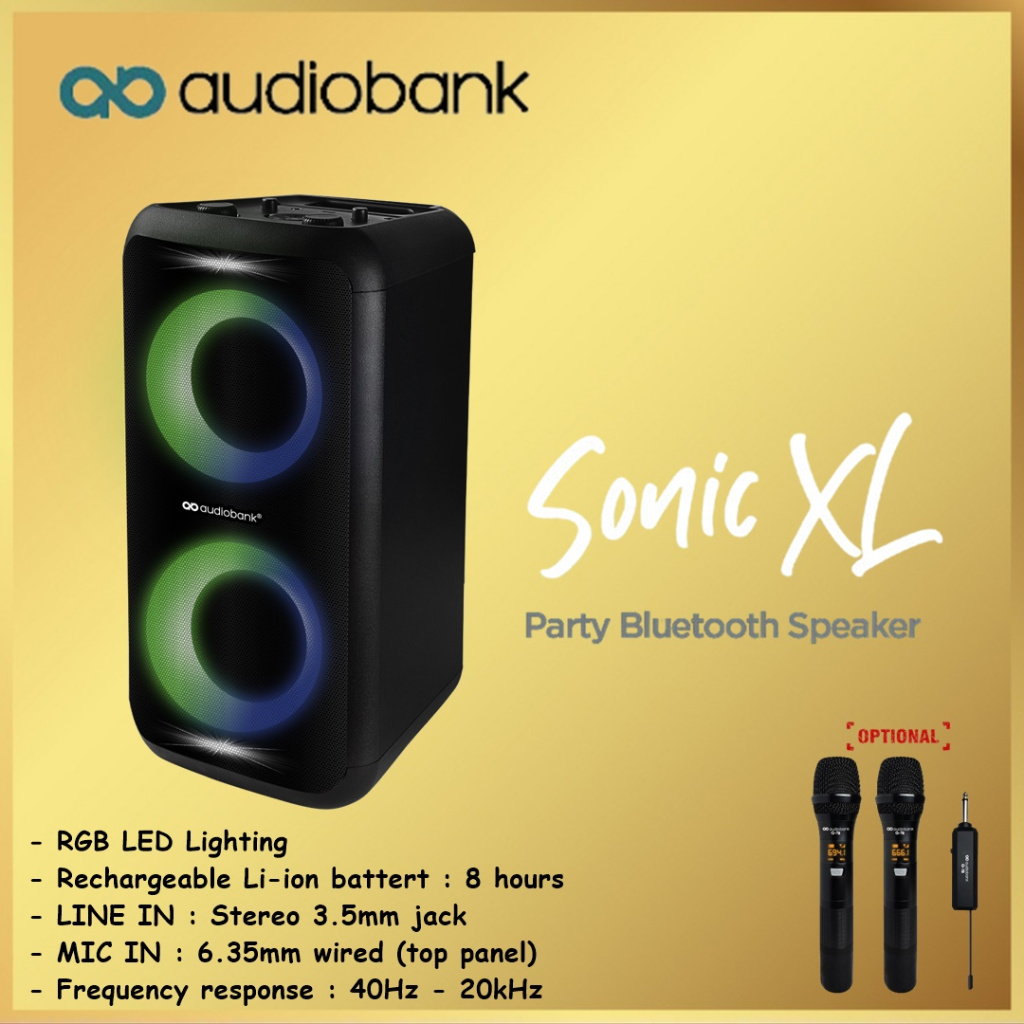Jual Audiobank Sonic XL Speaker Aktif Portable Bluetooth SonicXL With ...