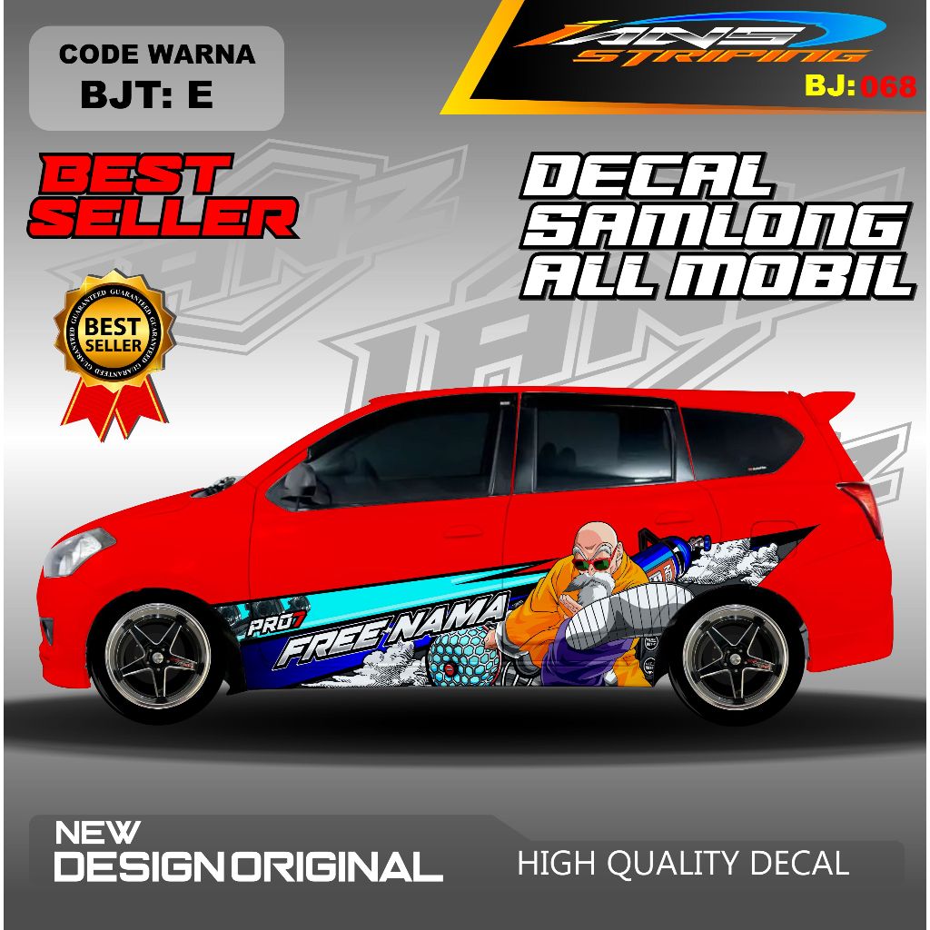 Jual BJT068-STIKER DECAL SAMLONG THAILOOK SEGALA JENIS MOBIL-STIKER ...