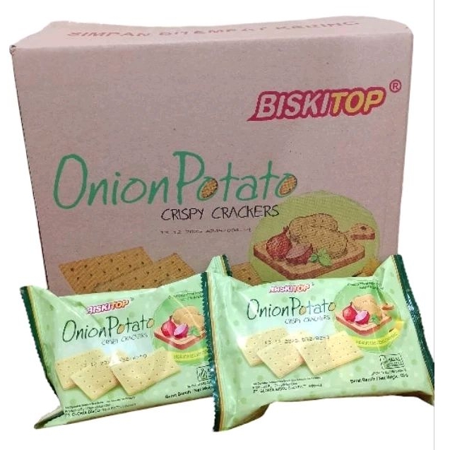 Jual BISKITOP ONION POTATO CRISPY CRACKERS 1DOS ISI 24pcx50g/BISKUIT ...