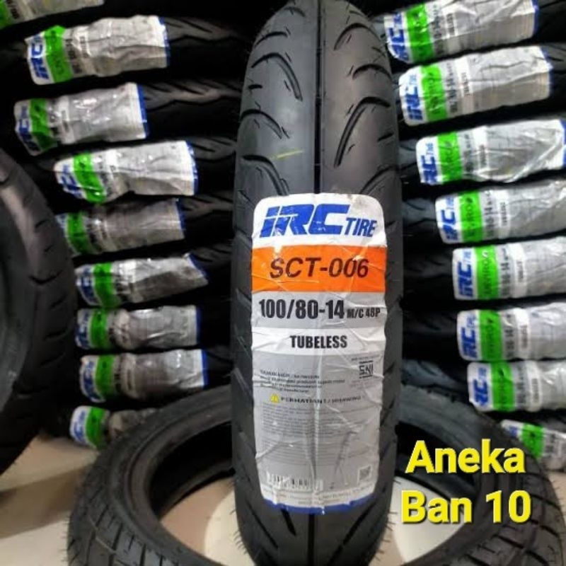 Jual Ban IRC 100/80-14 SCT-006 Tubeless Ban Depan PCX 150 | Shopee ...