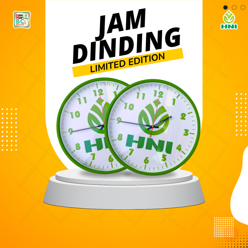 Jual JAM DINDING HNI | jam dinding | jam limited edition | jam logo hni ...