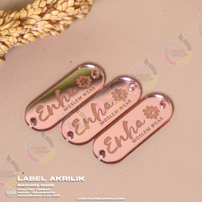 Jual label akrilik label hijab,label akrilik premium label nama ...
