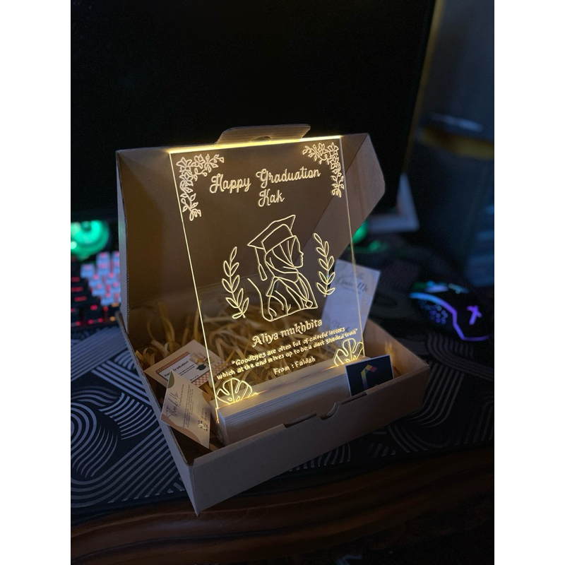 Jual CUSTOM Gift Akrilik LED Lampu Sketsa/foto Handwriting Plakat ...