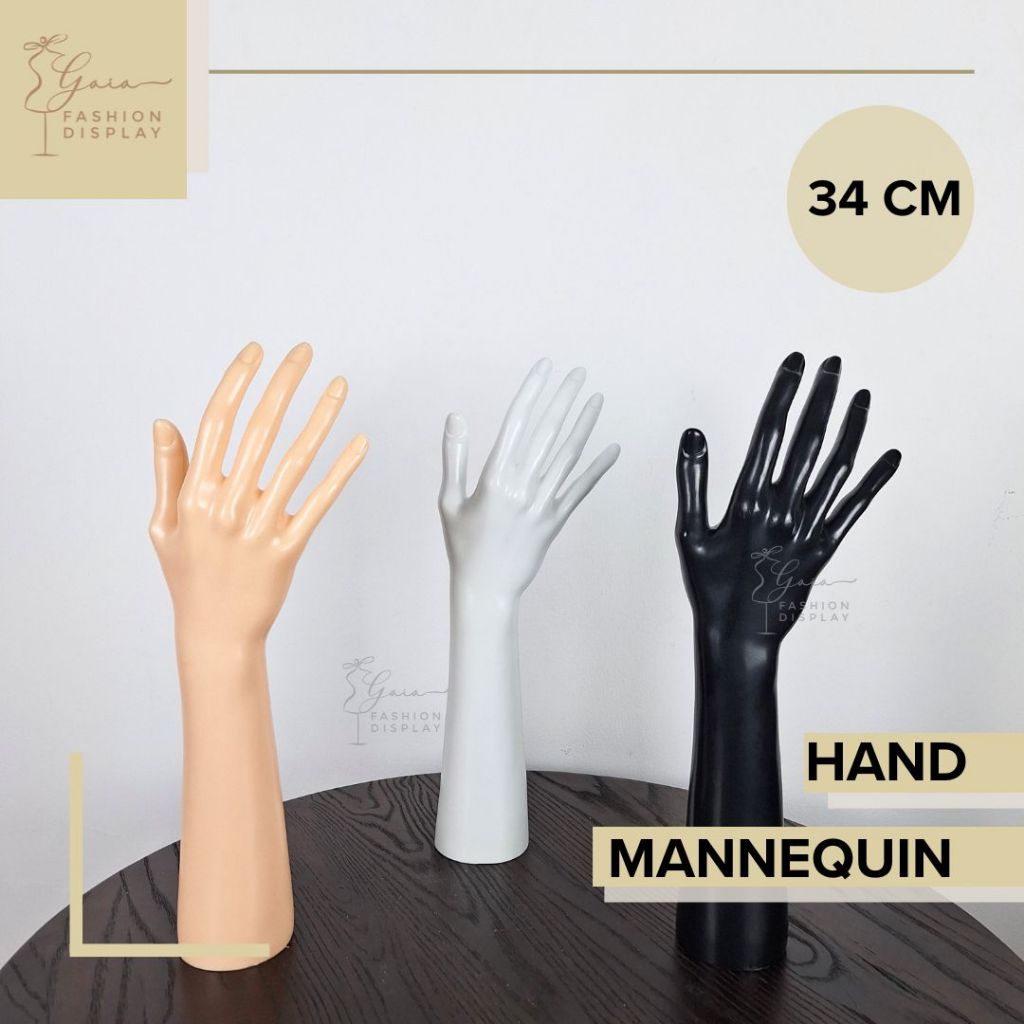 Jual Manekin Tangan Bahan Plastik Kanan 34 Cm Patung Tangan Display ...
