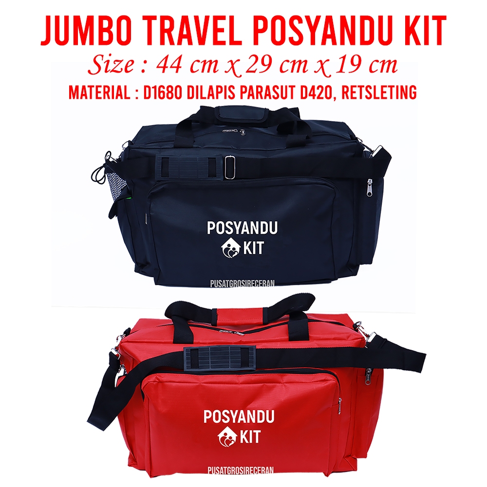 Jual Posyandu Kit Jumbo Travel Medical Kit Bag Tas Perlengkapan Medis ...