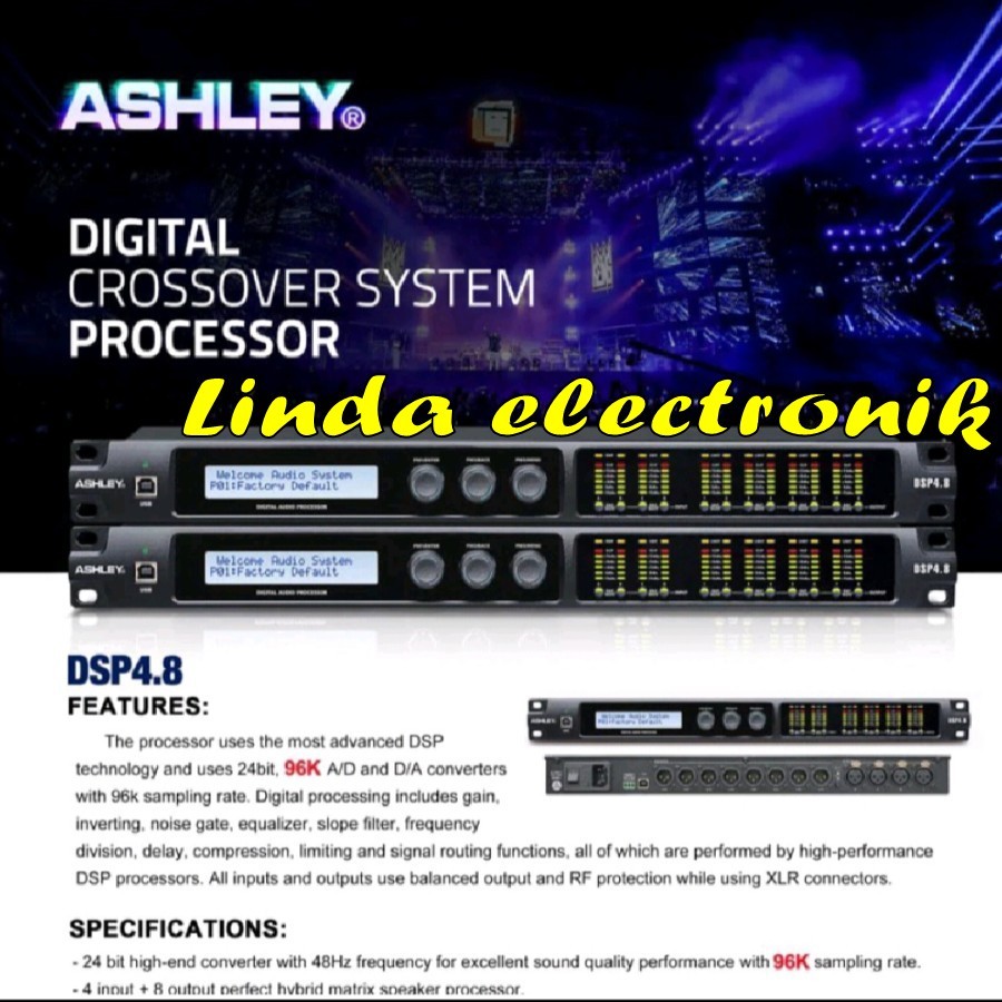 Jual Speaker Management Ashley DSP 4.8 4 input 8 output ORYGINAL DSP4.8 | Shopee Indonesia