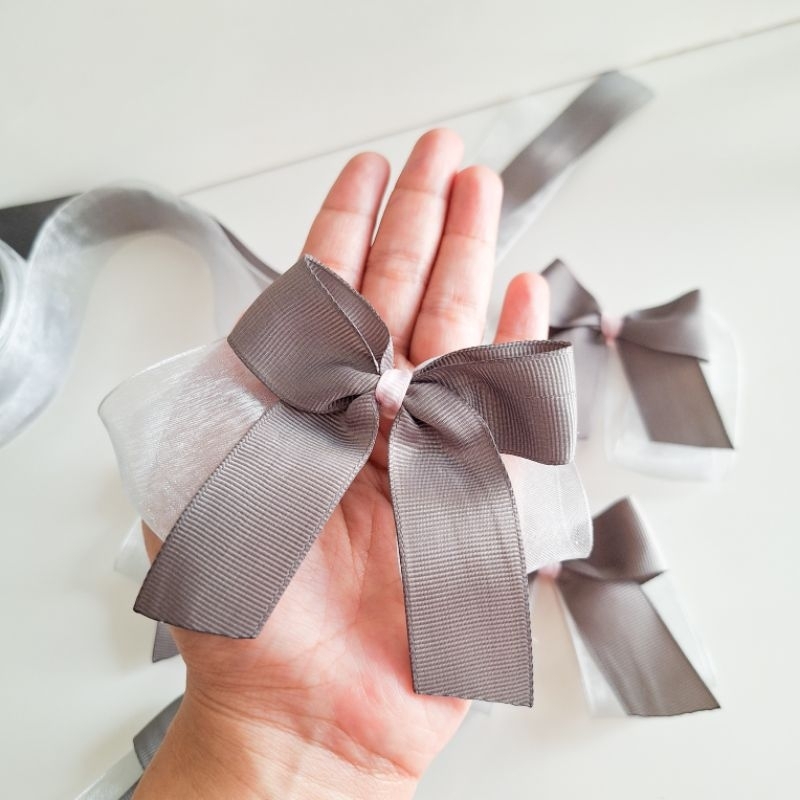 Jual 02 RIBBON HAIR CLIP / JEPIT PITA / BOW / PITA RAMBUT | Shopee ...