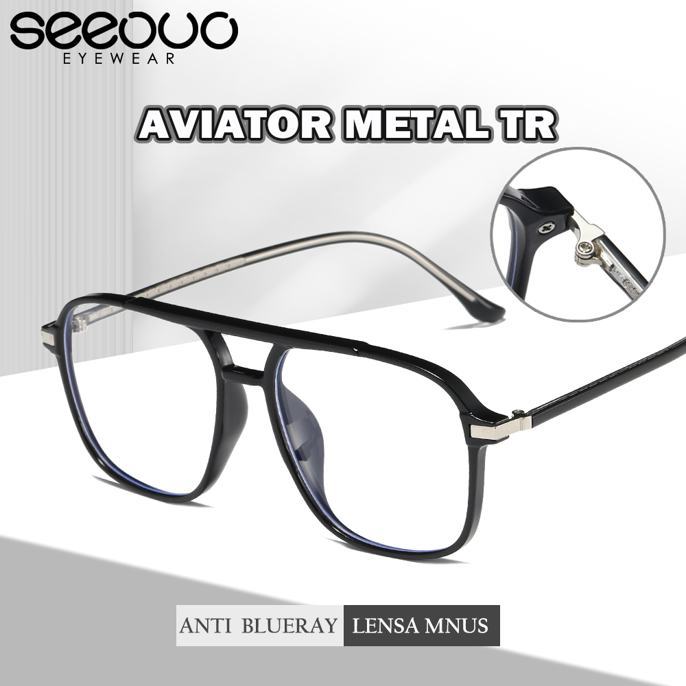 Jual Seeouo Kacamata Antiradiasi Blueray Photocromic Bluecromic Lens Tony Strak Kotak Double ...