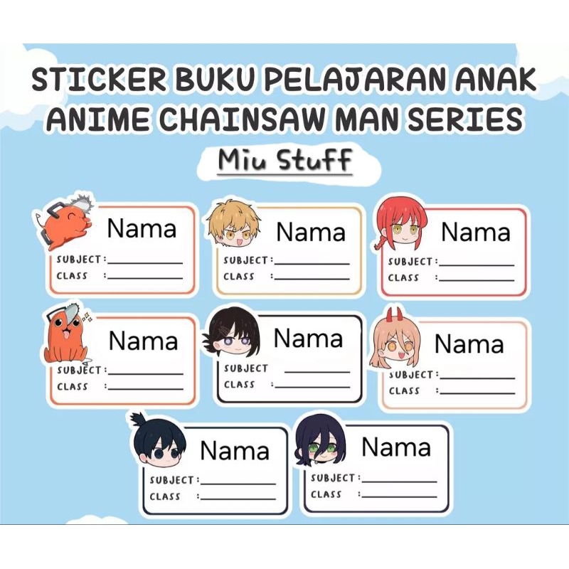Jual PO 3-5 hari (Bentuk Kotak) Stiker Sticker Nama Anak untuk di ...