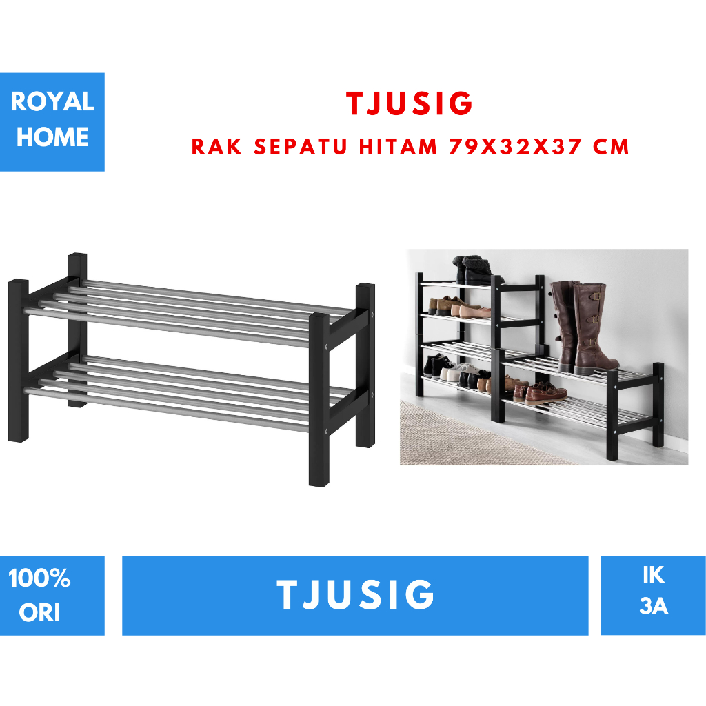 Jual Rak sepatu warna hitam ukuran 79x32x37 cm | Shopee Indonesia