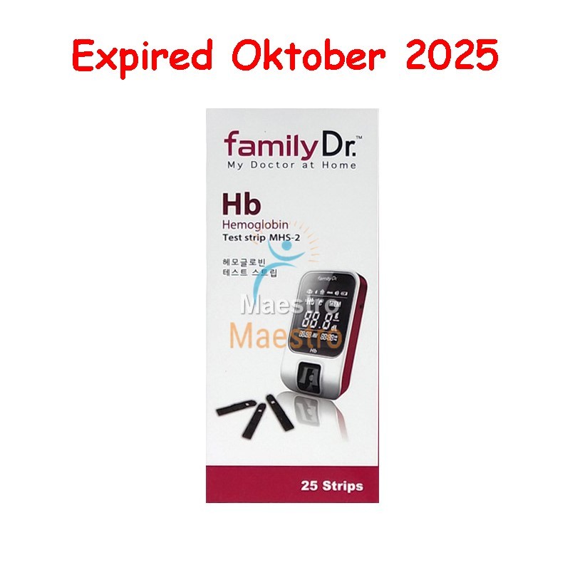 Jual Strip Hemoglobin FamilyDr Isi 25 Stik Cek Tes Hb Family Dr MHS-2 ...