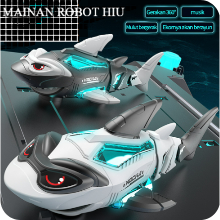 Jual Mainan Anak Robot Hiu Listrik Shark Robot Ikan Hiu Action Berjalan ...