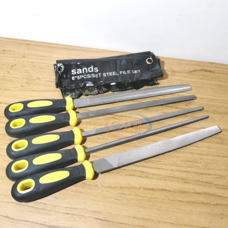 Jual Kikir Besi 1 Set 8 Inch Sands steel file set kikir pengasah besi ...