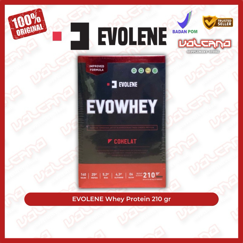 Jual Evolene Whey Protein 210 gram gr 6 sachet Evo kemasan baru ...