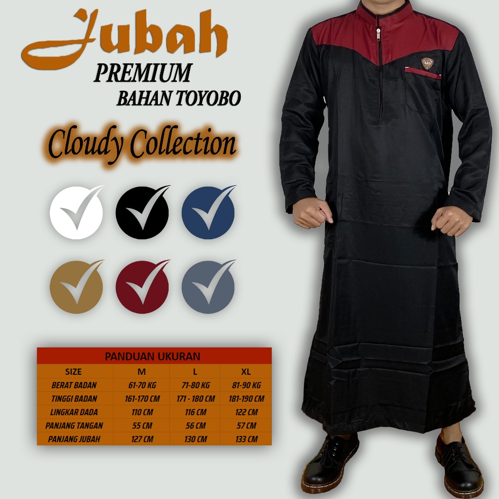 Jual CLOUDY COLLECTION - GAMIS PRIA MUSLIM BAHAN TOYOBO ROYALMIX MODEL ...