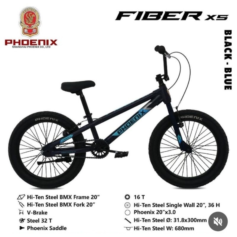 Jual SEPEDA BMX UKURAN 20 PHOENIX FIBER X5 | Shopee Indonesia