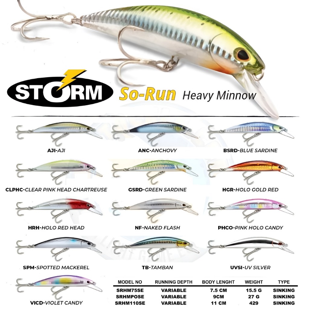 Jual UMPAN MINNOW STORM SO-RUN HEAVY | Shopee Indonesia