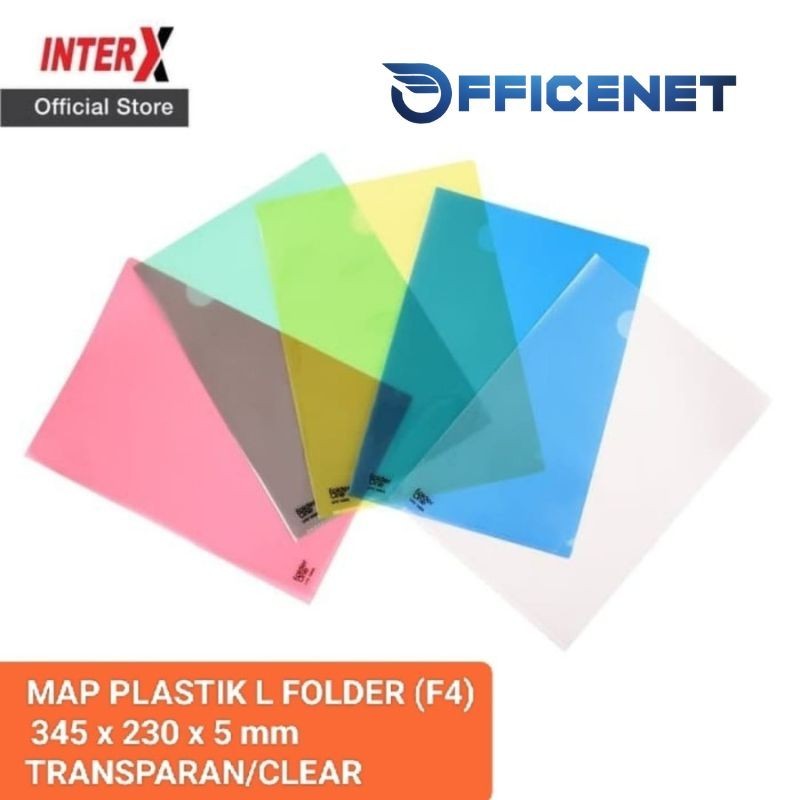 Jual INTERX MAP PLASTIK L SLEEVE HOLDER F4 12 PCS TRANSPARAN | Shopee ...