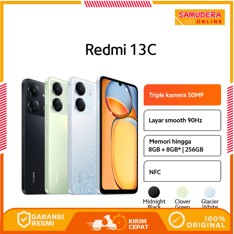 Jual Redmi 13C 6GB/128GB | Tiga kamera AI 50 MP 16 GB RAM GARANSI SATU ...
