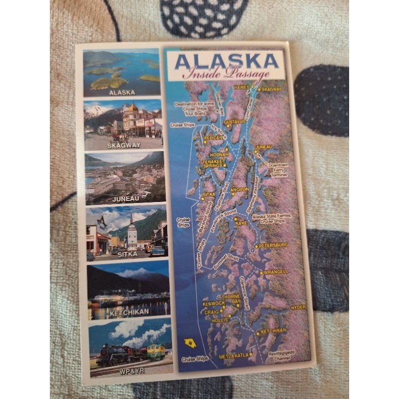 Jual kartu pos peta alaska/alaska map postcard | Shopee Indonesia
