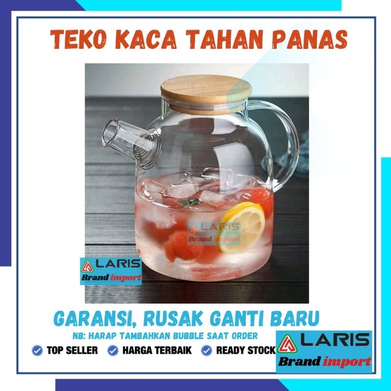 Jual Teko Pitcher Kaca Tahan Panas Borosilicate Glass 1.6Liter | Shopee ...