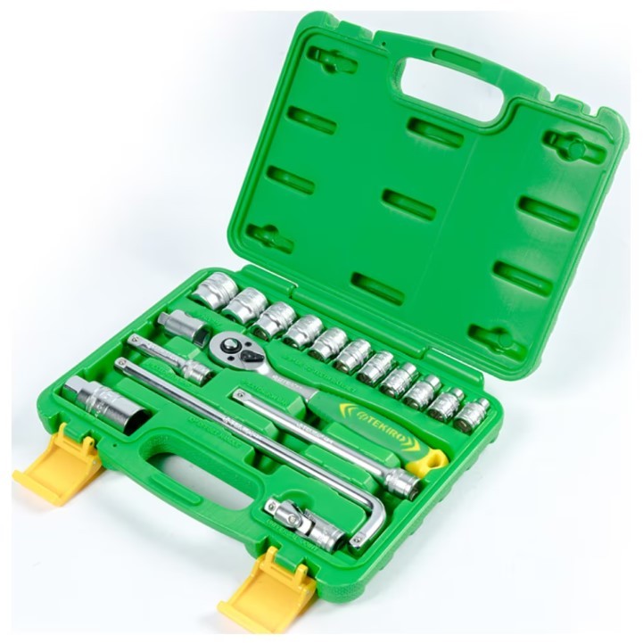 Jual TEKIRO Kunci Shock Set 3/8" DR 18 Pcs 12 PT SC-SE0609 | Shopee ...