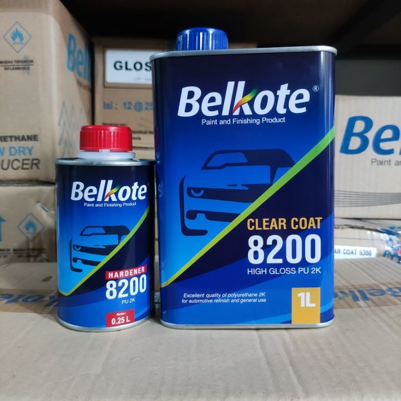 Jual Belkote 8200 gloss kg - Clear coat PU 2k 1L | Shopee Indonesia