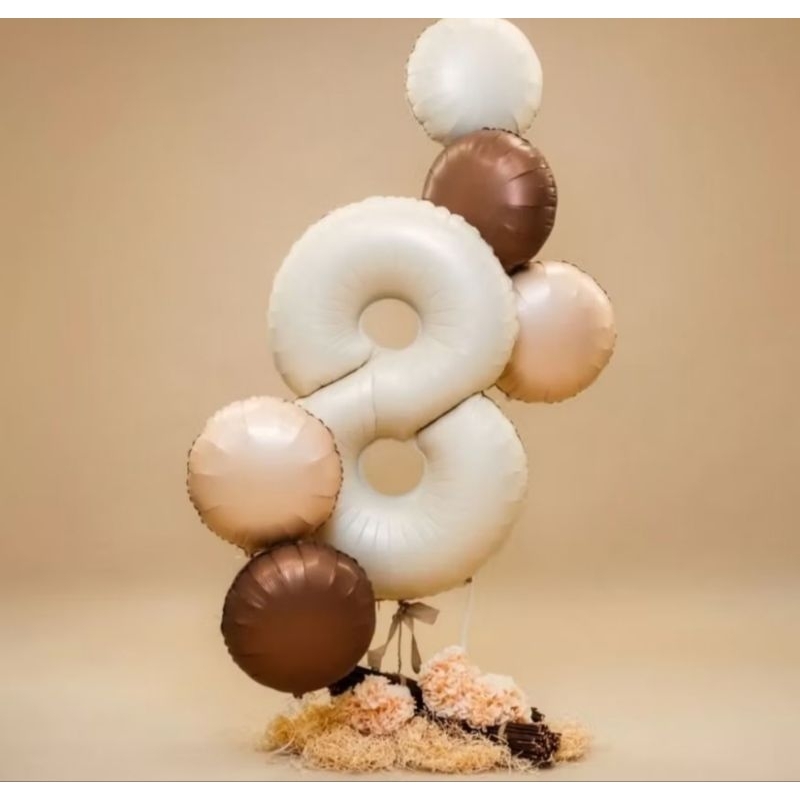 Jual Balon Angka jumbo 80 cm caramel apricot | Shopee Indonesia