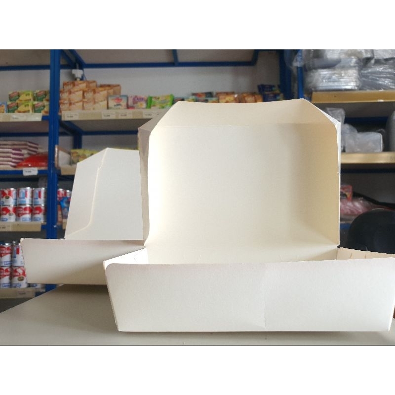 Jual Paper Lunch Box Putih (10pcs) / Lunch Box Kertas Putih (10pcs ...