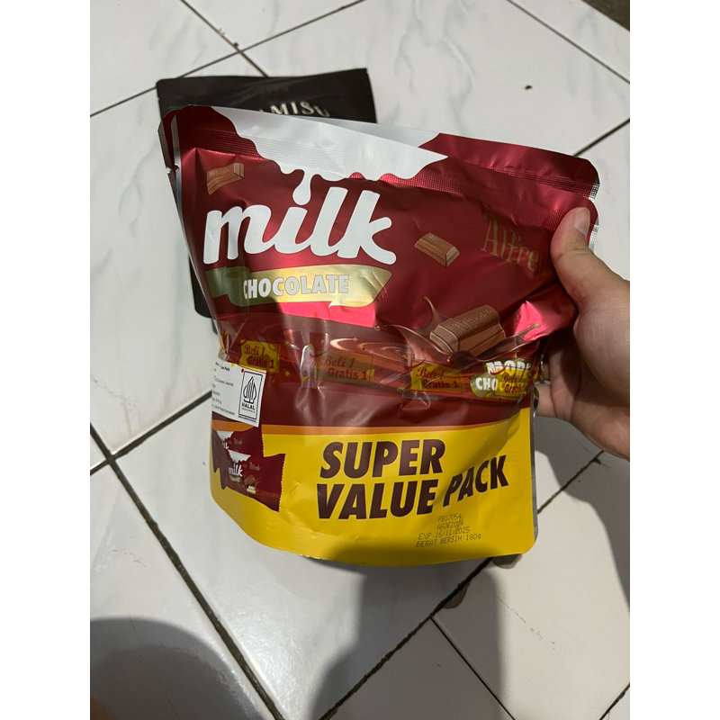 Jual Alfredo Milk More Chocolate Super Value Pack Kemasan Bag 180 gr ...
