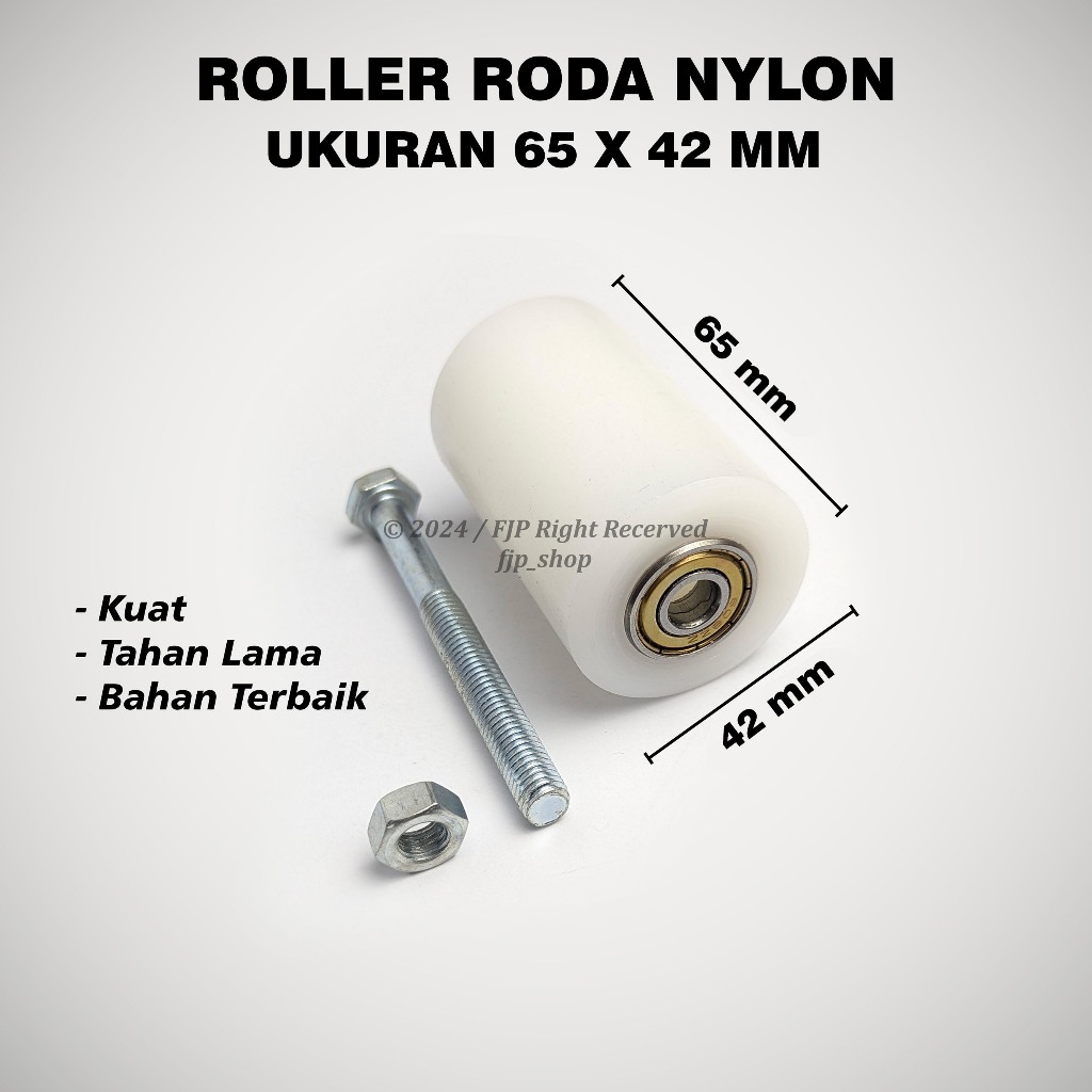 Jual RODA NILON ROLLER BESAR (UKURAN 42 CM) BERING PINTU PAGAR BESI ...