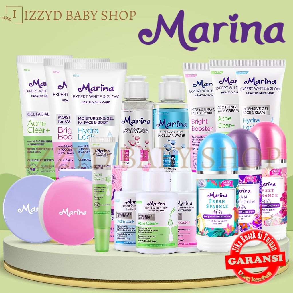 Jual MARINA Expert White & Glow Face Serum 25ml | Moisturizer Gel ...