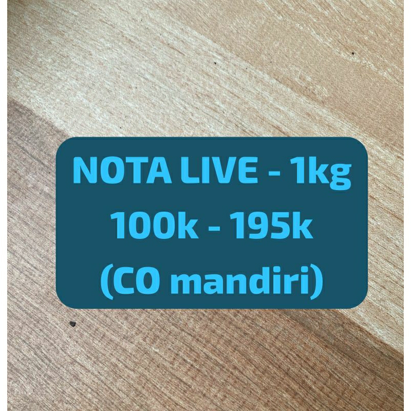 Jual Nota live - tas 100-195 - 1kg (checkout mandiri) | Shopee Indonesia
