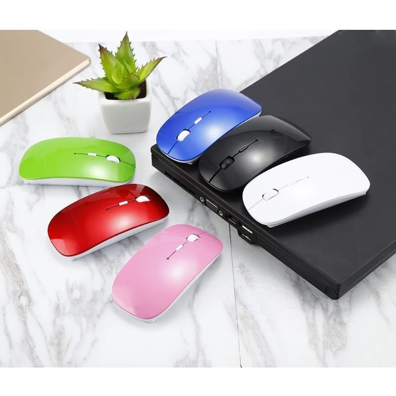 Jual Wireless optical mouse computer laptop slim bluetooth | Shopee ...