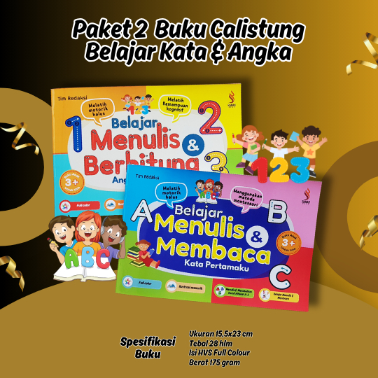 Jual Paket 2 Buku Belajar Menulis dan Berhitung Angka Belajar Menulis dan Membaca Kata Pertamaku ...
