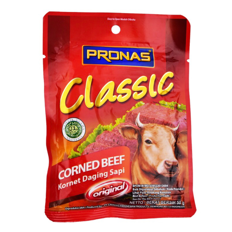 Jual Pronas Classic Corned Beef Original 50 Gr | Shopee Indonesia