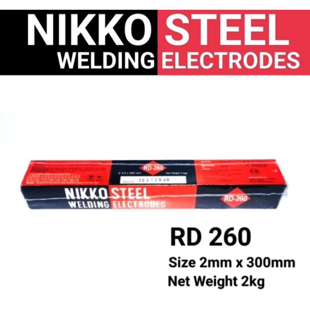 Jual Kawat Las Listrik Rd 260 Welding Electrodes Nikko Steel 2.0 Mm isi 2 Kg | Shopee Indonesia